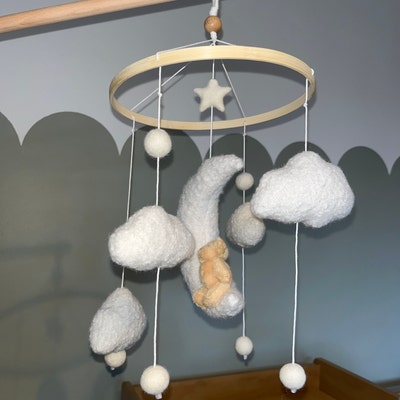BOUCLE CLOUD Cot Mobile Cot Mobile Cloud Cot Mobile Boucle Crib Mobile ...