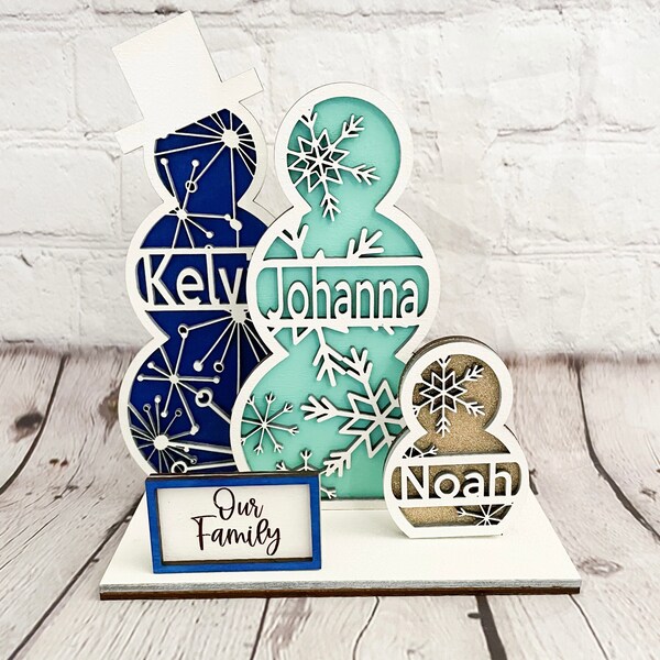 Snow People Family Sets includes Members From 2-8 People SVG Digital ...