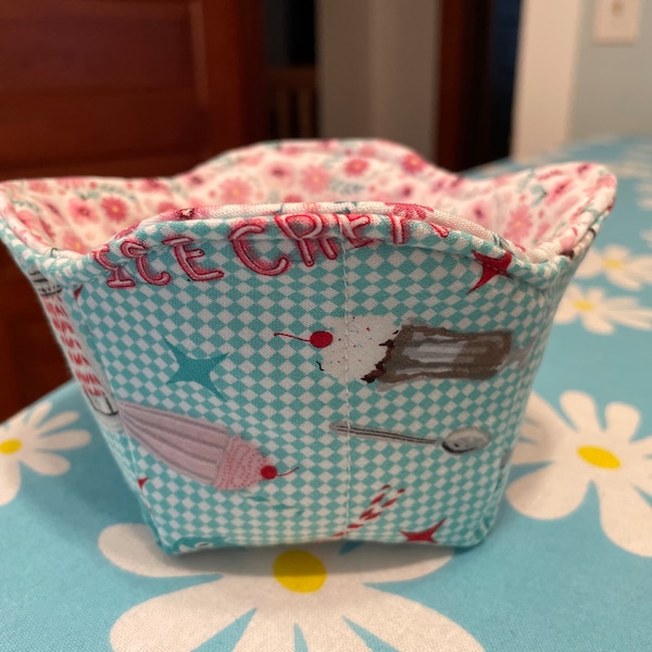 Ice Cream Pint Cozy Pattern Sewing PDF, Bowl Cozy Pattern, Digital ...