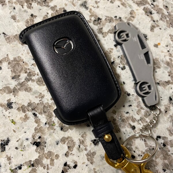 Mazda 3 All New Luxury Key Fob Cover - Handcraft Leather Key Case for ...