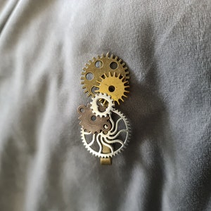 Bronze Steampunk Tie Clip Clockwork Tie Bar Made From Watch - Etsy