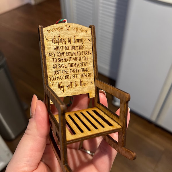 Christmas in Heaven Ornament | Rocking Chair Ornament | Christmas Tree ...