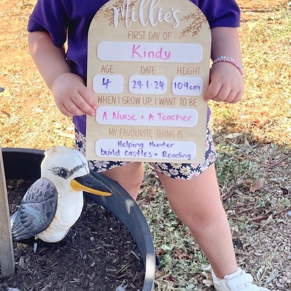 Personalised First Day Board, Customisable First Day Board, Kids First ...