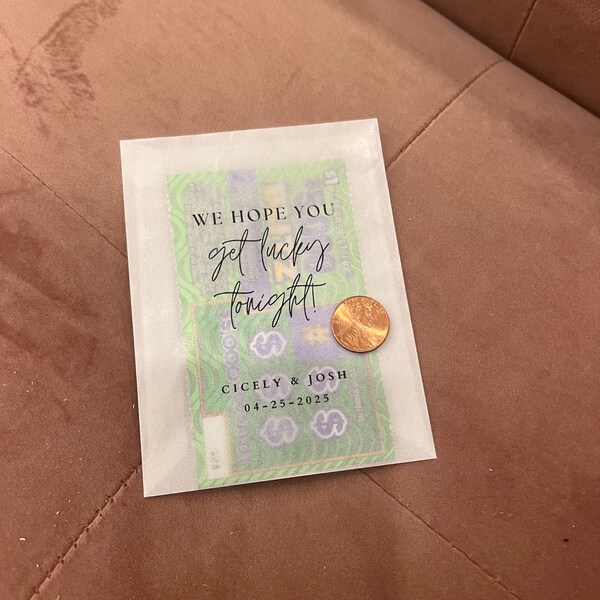 20 We Hope You Get Lucky Tonight Lottery Ticket Favor Bag ...