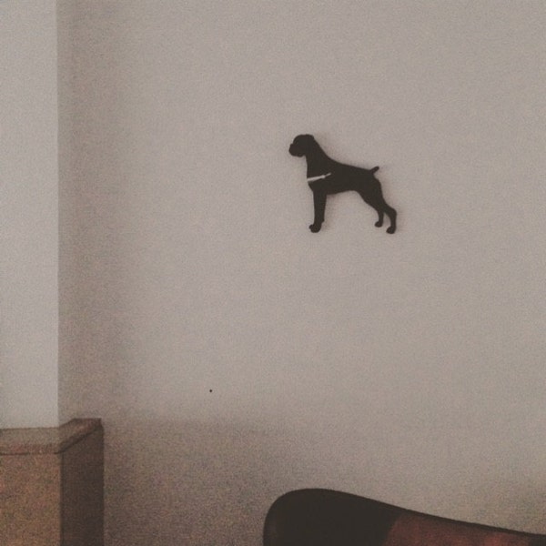 Boxer Dog- Wall Clock Silhouette - Etsy