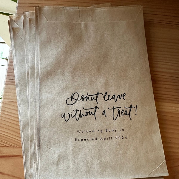 Donut Leave Without a Treat! Favor Bag || Donut Wedding Favor Bag ...