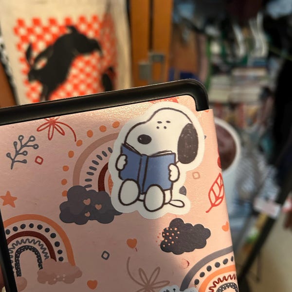 Cute Snoopy Miffy Peanuts Reading | Library Card Stickers - Glossy ...