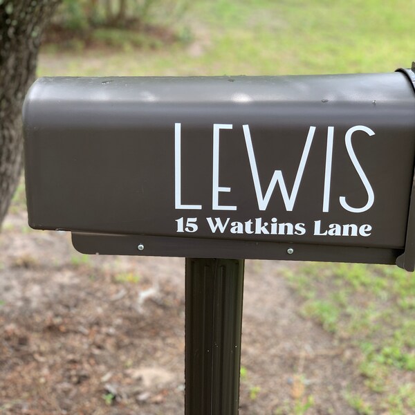 Custom Mailbox Decal, Mailbox Name and Address Decal, Mailbox Decals ...