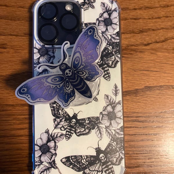 Glow in the Dark Death Moth Popsocket™, Witchy Phone Grip - Etsy