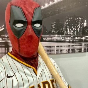 X-force Grey Deadpool Costume Cosplay Mask With Magnetic Eyes - Etsy