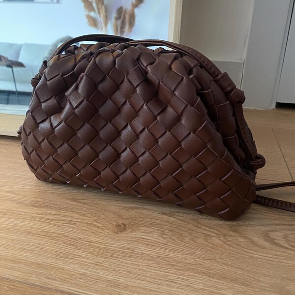 Woven Shoulder Bag Braid Design Top Handle Purse Stylish Woven Shoulder ...