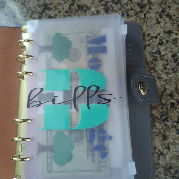 Laminated Vellum A6 Dashboard | Cash Envelope Binder Dashboard W Gold ...