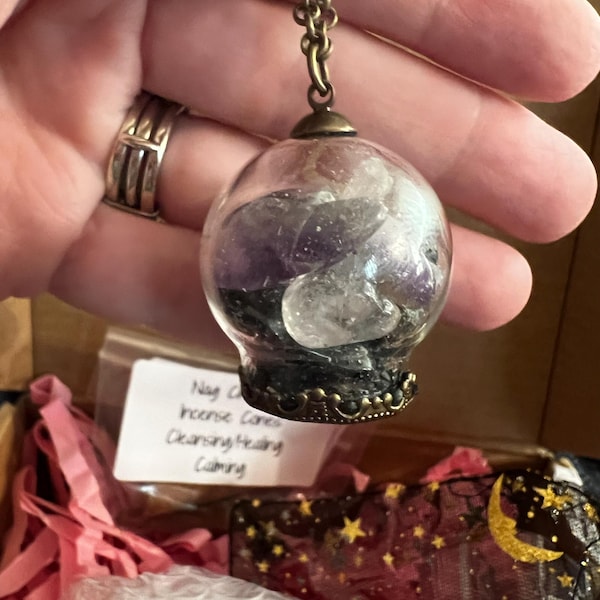 Protection Pendant, Witch Ball Pendant, Crystal Ball Pendant, Banish ...
