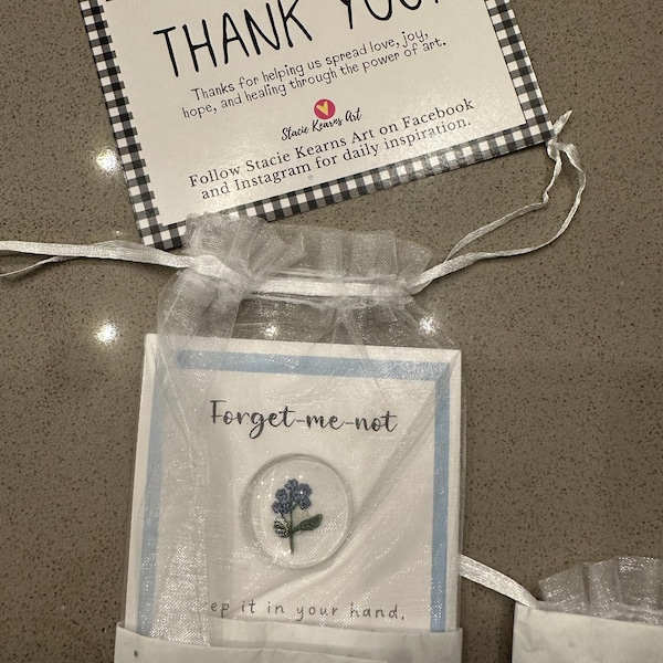Forget-me-not Glass Gem - Angelversary, Sympathy Gift, Memorial ...