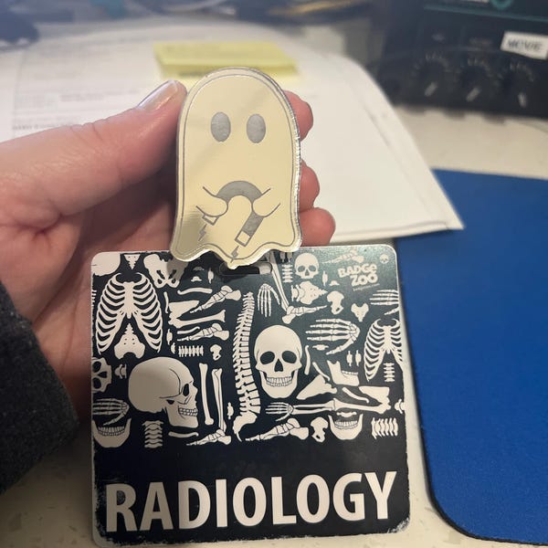 Black Glossy Cheetah Print Badge Buddy, Rad Tech, Xray Tech, Ct Tech ...