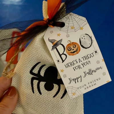 Printable Halloween Favor Tag Template, Boo Gift Tags, Trick or Treat ...