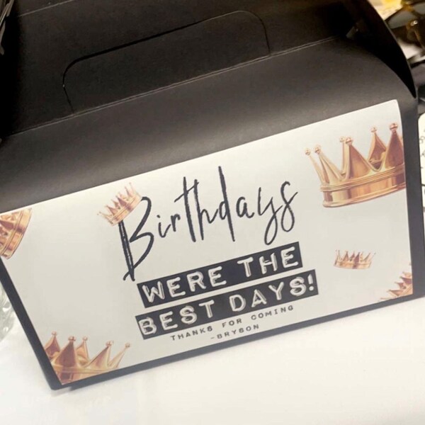 Notorious Favor Box - Gable Box - Notorious Party - Notorious Birthday ...