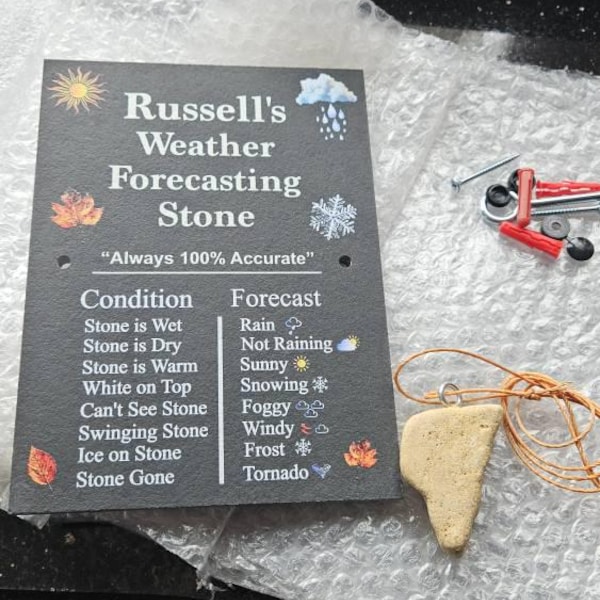 Personalised Weather Forecasting Stone, Funny Slate Sign - Etsy UK