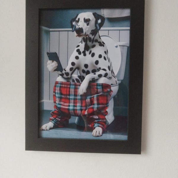British Bulldog Sitting on Toilet Very Cool Dog on Loo Animal on Mobile ...
