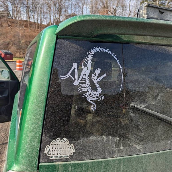 Raptor or Stegosaurus Skeleton Car Decal - Etsy