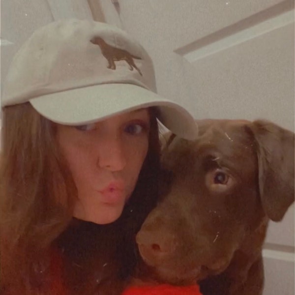 Chocolate Labrador Retriever Embroidered Hat, Baseball Cap, Dad Hat ...