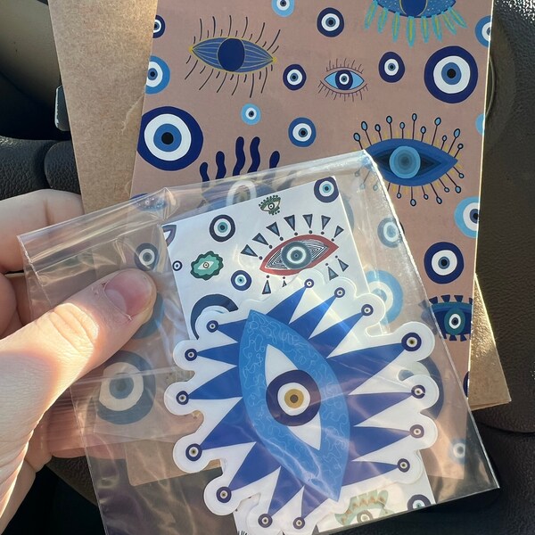 Evil Eye (nazar) Vinyl Waterproof Sticker, Water Bottle Sticker ...