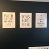 Christian Nursery Wall Decor, Set of 6 Bible Verse Wall Art, Nursery ...