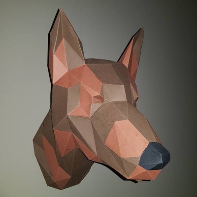 German Shepherd Papercraft Sculpture, Printable 3D Puzzle, Papercraft ...