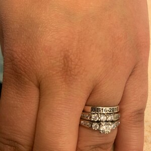 Engraved Rings Wedding Day Gift Personalized Rings Stacking | Etsy