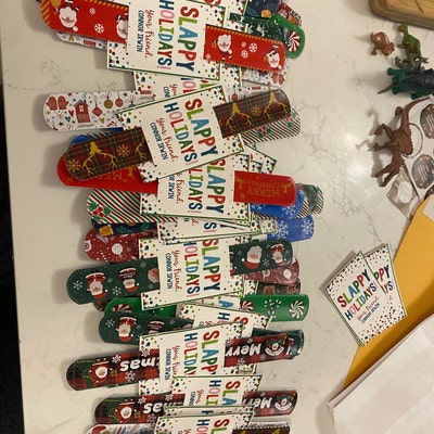 Slappy Holidays Tag Slap Bracelet Card Christmas Gift Tags Preschool ...