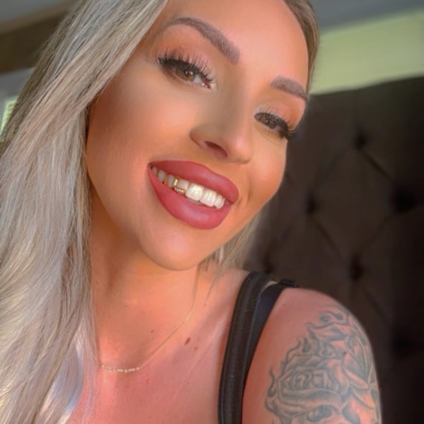 Custom Open Face Canines With Gap Bar 8k, 10k, 14k or Silver Yellow ...