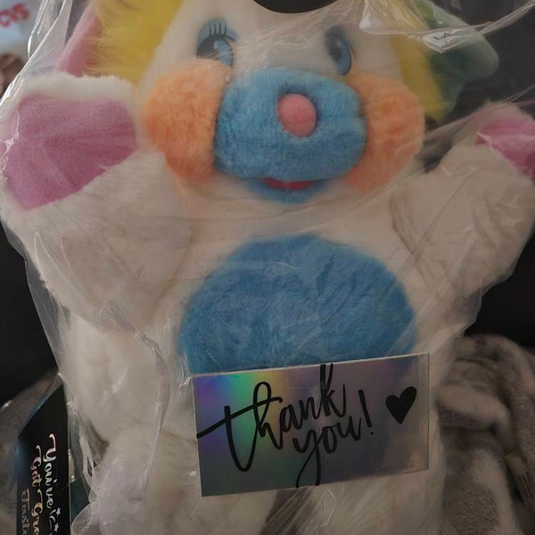 Red Popples Puffling, Small Size Puffling Popple Vintage Plush Toy ...