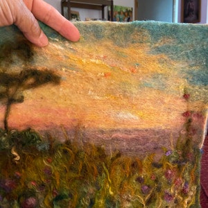 Forest Waterfall Needle Felted Wool Painting - Etsy