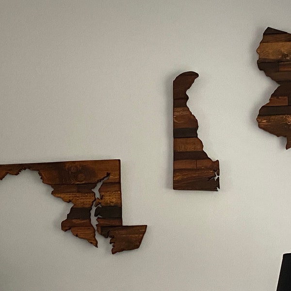 Rustic Wood State Cut Out, Large State Cutout, Wood State Outline ...