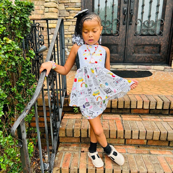 Back to School Dress, School Dress, Vintage Length School Dress, First ...