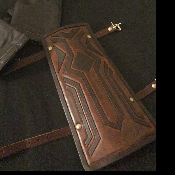 Leather Armor Breath of the Wild Link Leather Bracers LARP Armor ...