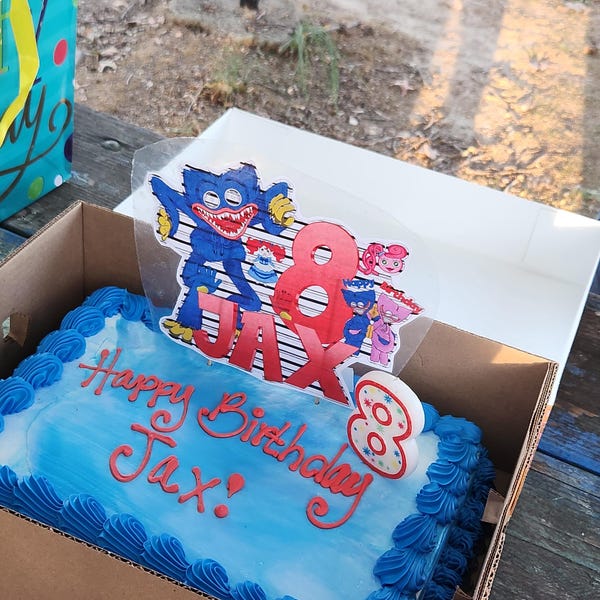 Printable Huggy Wuggy Cake Topper , Huggy Wuggy Birthday Party Cake ...