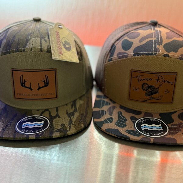 Deer Dog Hunting Patch Lost Hat Flatbill-mossy Oak Bottomland 7 Panel ...