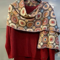 Magic Circles Scarf Pattern by Jane Crowfoot - Etsy Israel