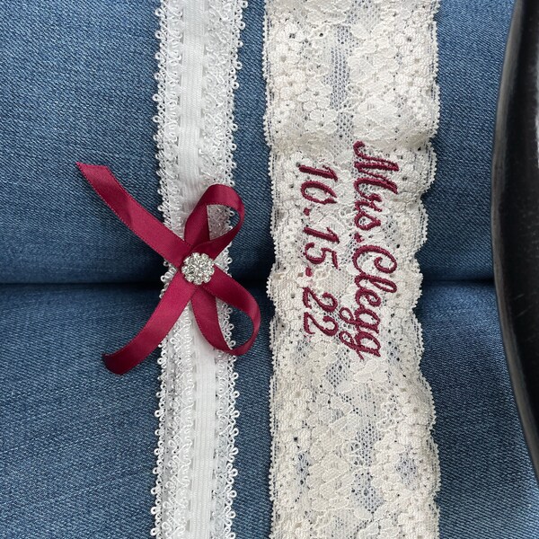 Police Garter, Police Wife, Blue Garter, Bling Garter, Personalized ...