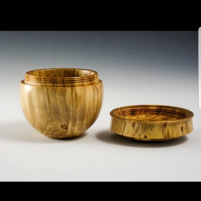 Granadillo Wood Lidded Box Threaded Lid - Etsy