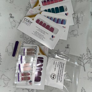 Color Street Nail Strips 100% Real Nail Polish BLUE-DAPEST - Etsy