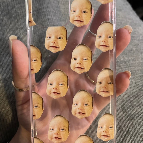 Personalized Face Pattern iPhone Case - Custom Faces Phone Case ...