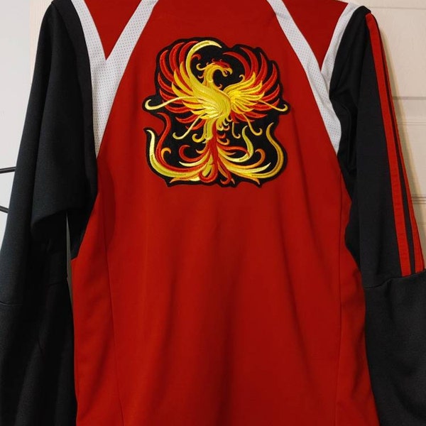 Red Gold Fire Phoenix Iron on Embroidery Patch Mtcoffinz - Choose Size ...