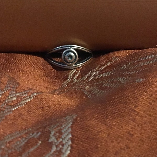 Evil Eye Sterling Silver Ring Handmade Solid Medieval 925 Unique Unisex ...