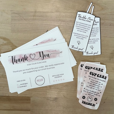 Care Card Bundle, Printable Cup Care Card, PNG, PDF, Vinyl Decal, Shirt ...