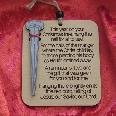 Christ Nail Symbol Christmas Ornament Laser Cut Digital File True ...