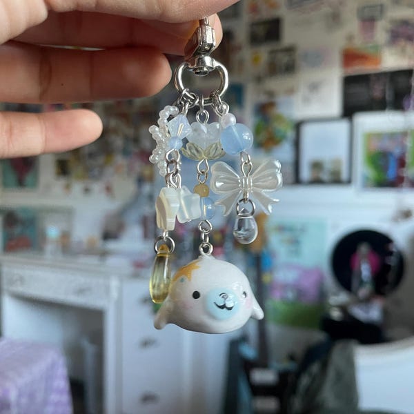 Aesthetic Y2k Beaded Green Korean Soda Star Keychain - Etsy