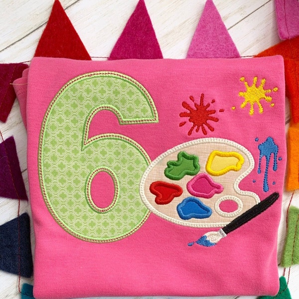 Paint Palette Numbers 1-9 Applique ~ Paint Splatters ~ Instant Download ...