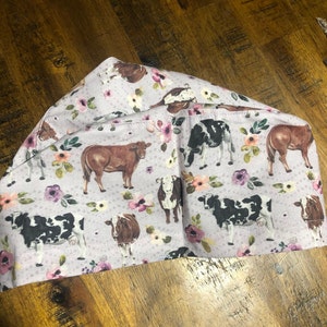 ENT Botanical Euro Surgical Scrub Cap, for MEDIUM Length Hair, Cute ...